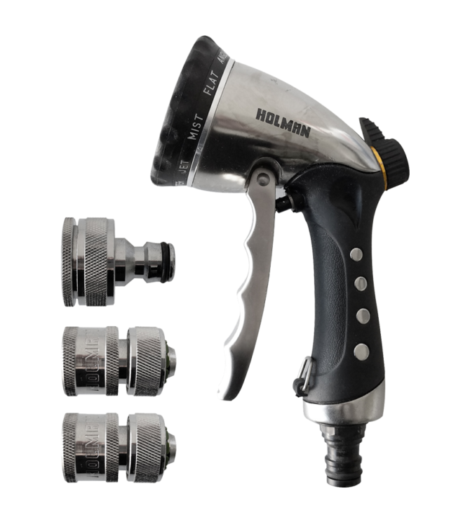 Heavy Duty 8 Function Spray Gun with Thumb Flow Control - Holman Industries