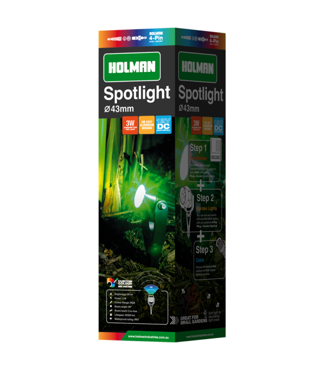 43mm RGB Colour Spotlight - Holman Industries